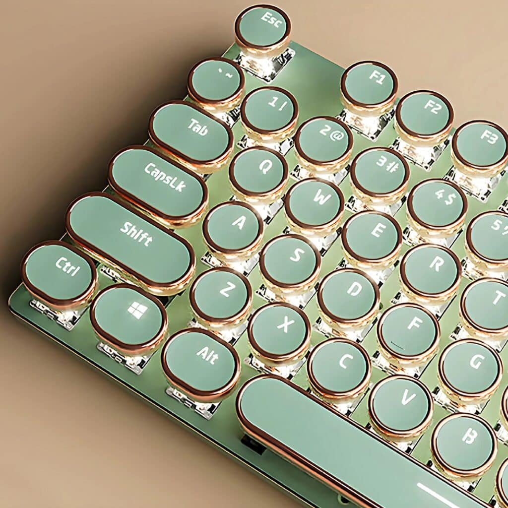Retro Typewriter Wired Keyboard 2S - Matcha Green | The PNK Stuff