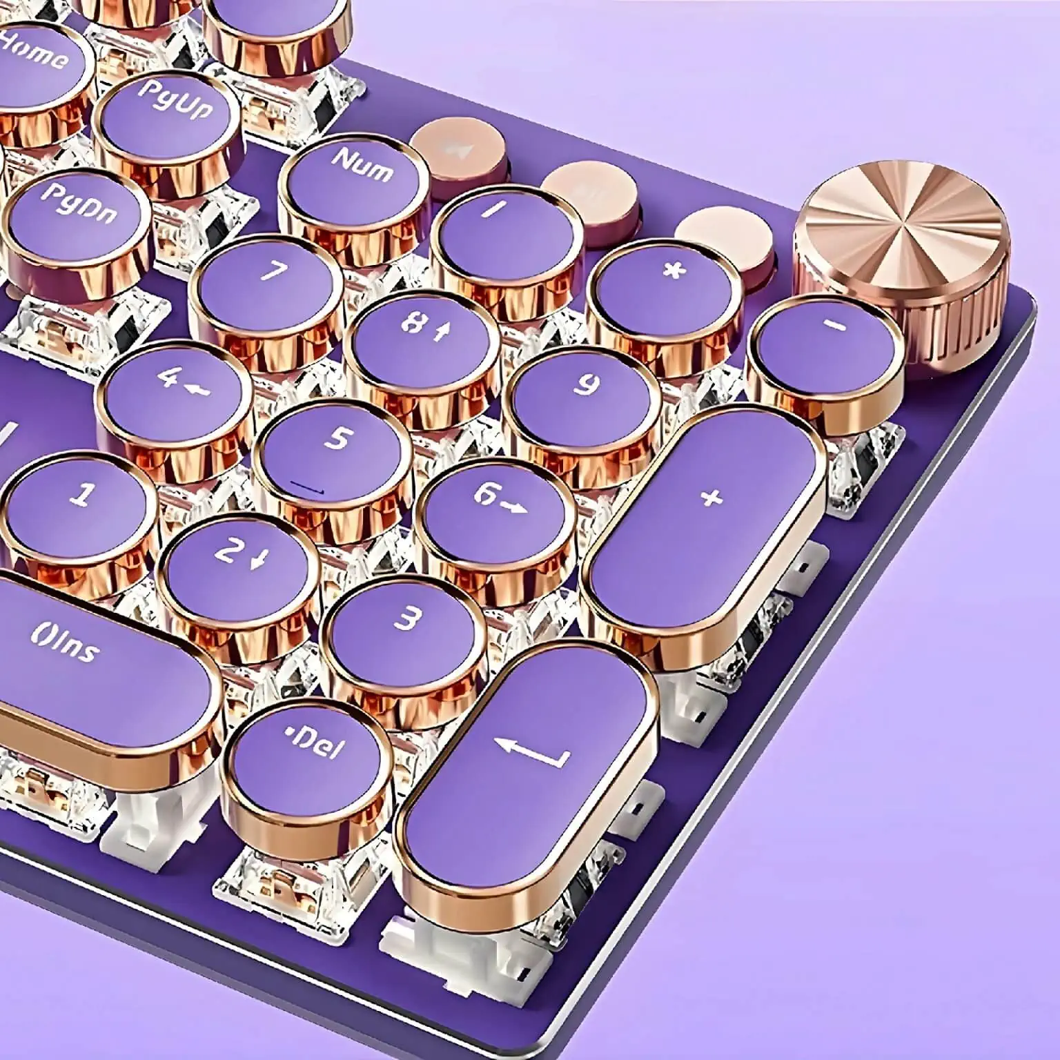 Retro Typewriter Wired Keyboard and Mouse Set 2S - Lavender Purple ...