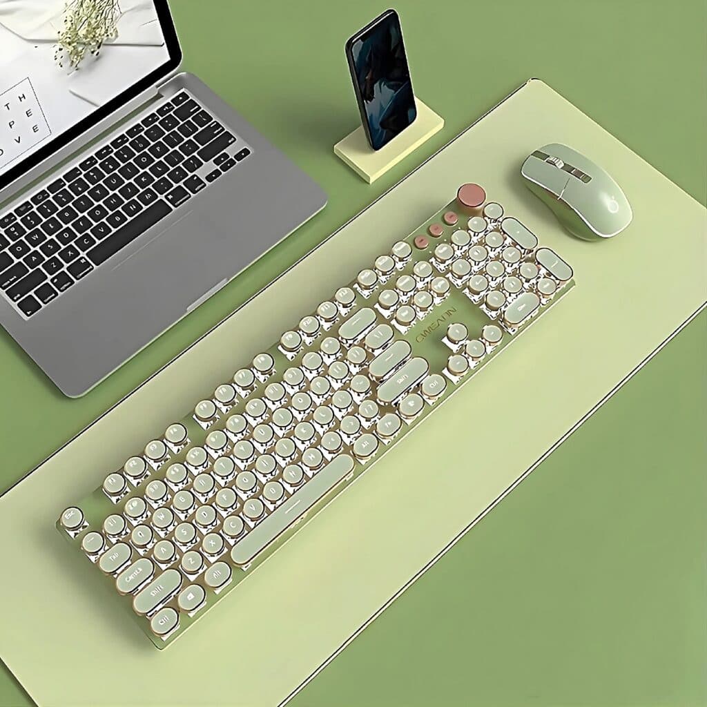 Retro Typewriter Bluetooth Keyboard 2S - Matcha Green | The PNK Stuff