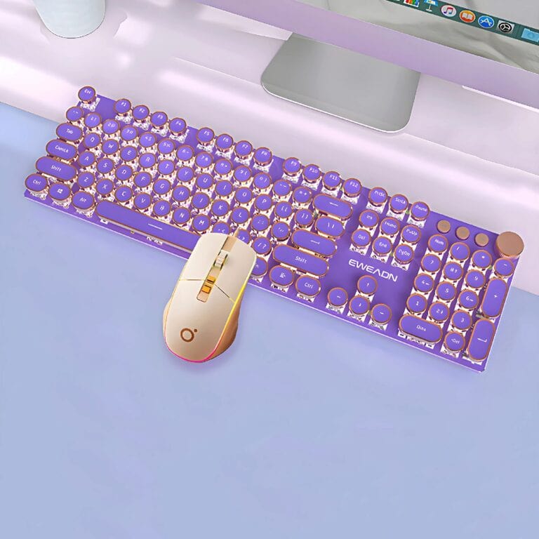 Retro Typewriter Bluetooth Keyboard 2 - Pink | The PNK Stuff